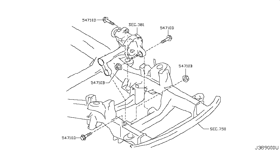 2016 Infiniti QX80 Front Final Drive Mounting