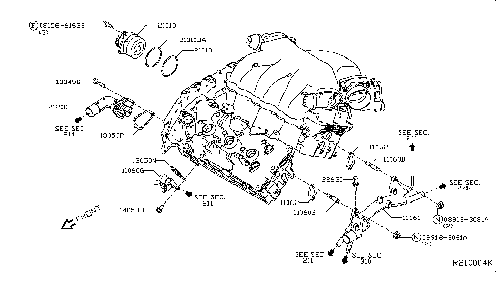 2019 Infiniti QX60 Water Pump, Cooling Fan & Thermostat