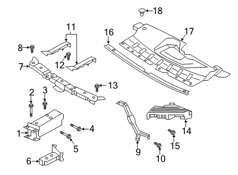 62075-5NA0A Genuine Infiniti #620755NA0A Moulding-Front Bumper,LH