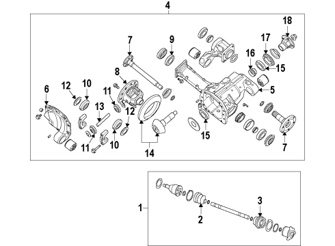 Front Axle Shafts & Differential - 2020 Infiniti QX80