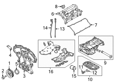 Engine Parts & Mounts, Timing, Lubrication System - 2021 Infiniti Q60