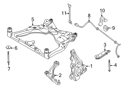 Front Suspension, Control Arm, Stabilizer Bar - 2020 Infiniti QX60