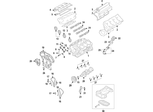 Engine Parts & Mounts, Timing, Lubrication System - 2021 Infiniti Q60