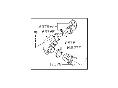 16576-4W00A Genuine Infiniti #165764W00A Duct Assembly-Air